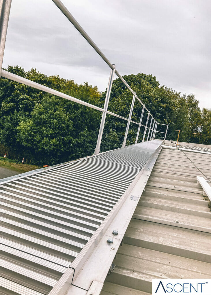 Ascent™ Walkway with Handrail with Standing Seam