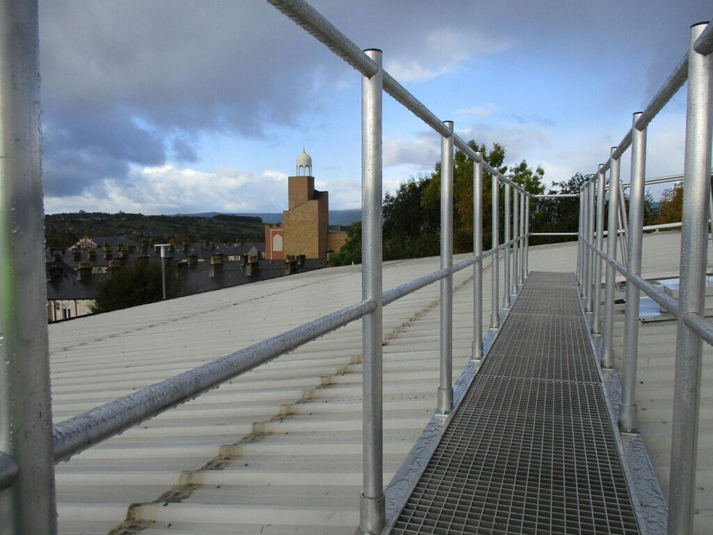 Ascent™ Walkway with Handrail with Standing Seam