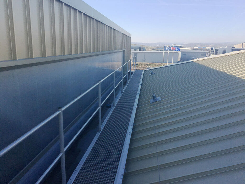Ascent™ Walkway with Handrail with Standing Seam