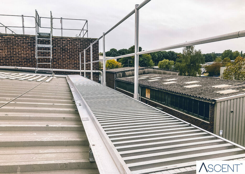 Ascent™ Walkway with Handrail with Standing Seam